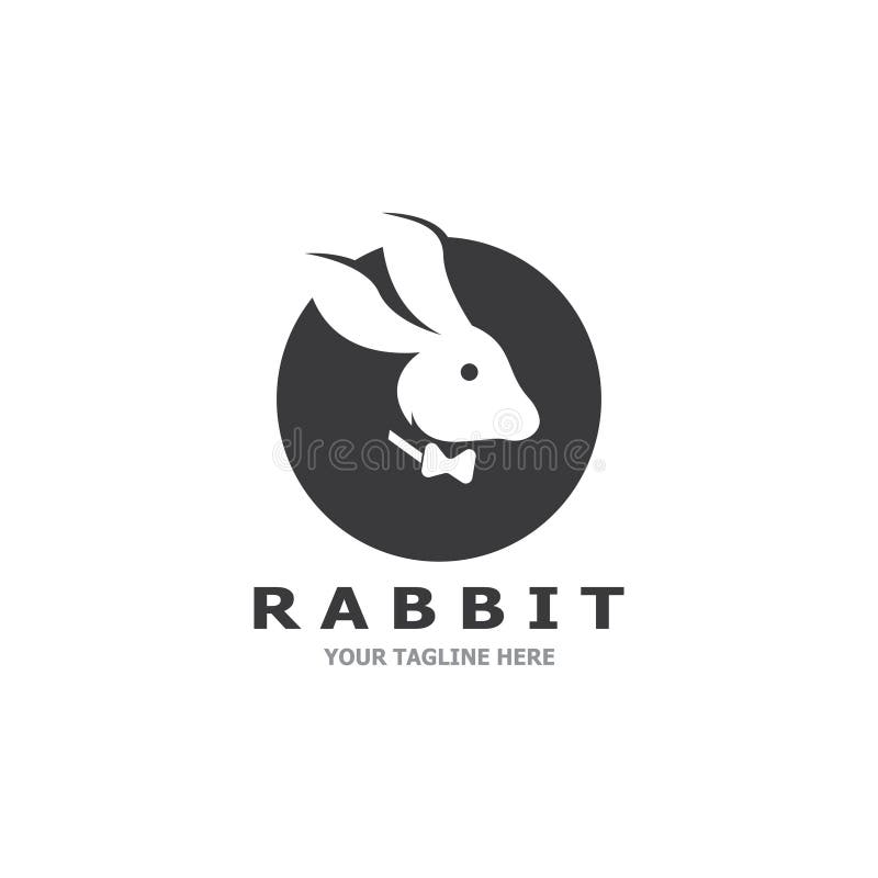 Rabbit Logo Vector Art Template Illustration Stock Illustration ...