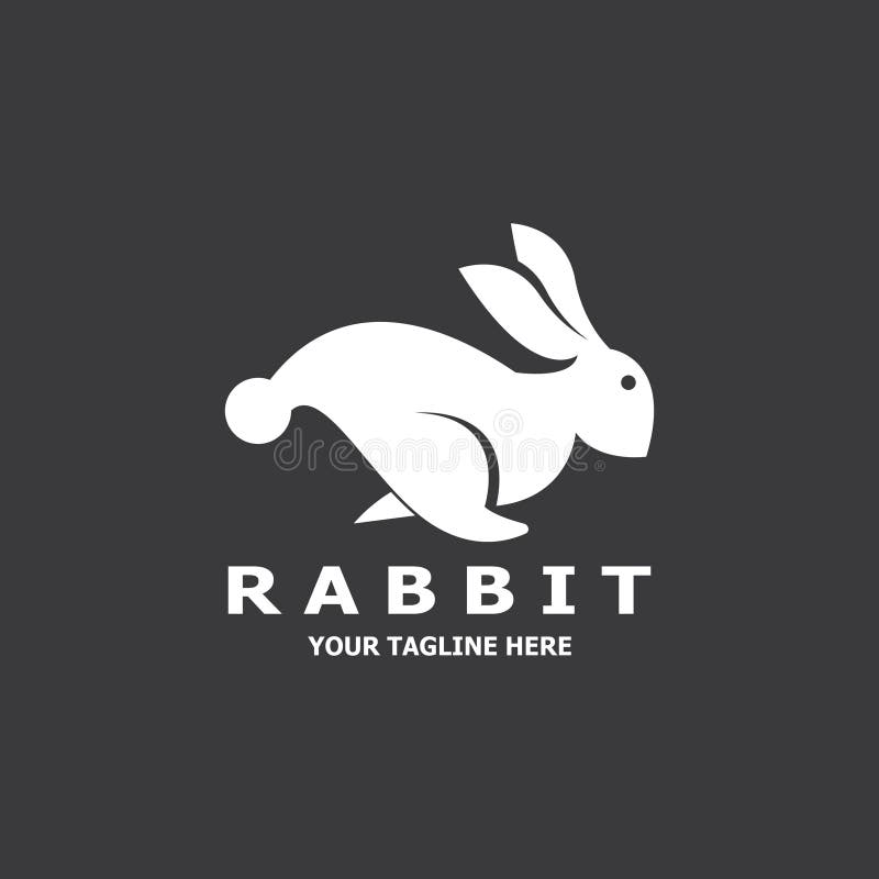 Rabbit Logo Vector Art Template Illustration Stock Vector ...