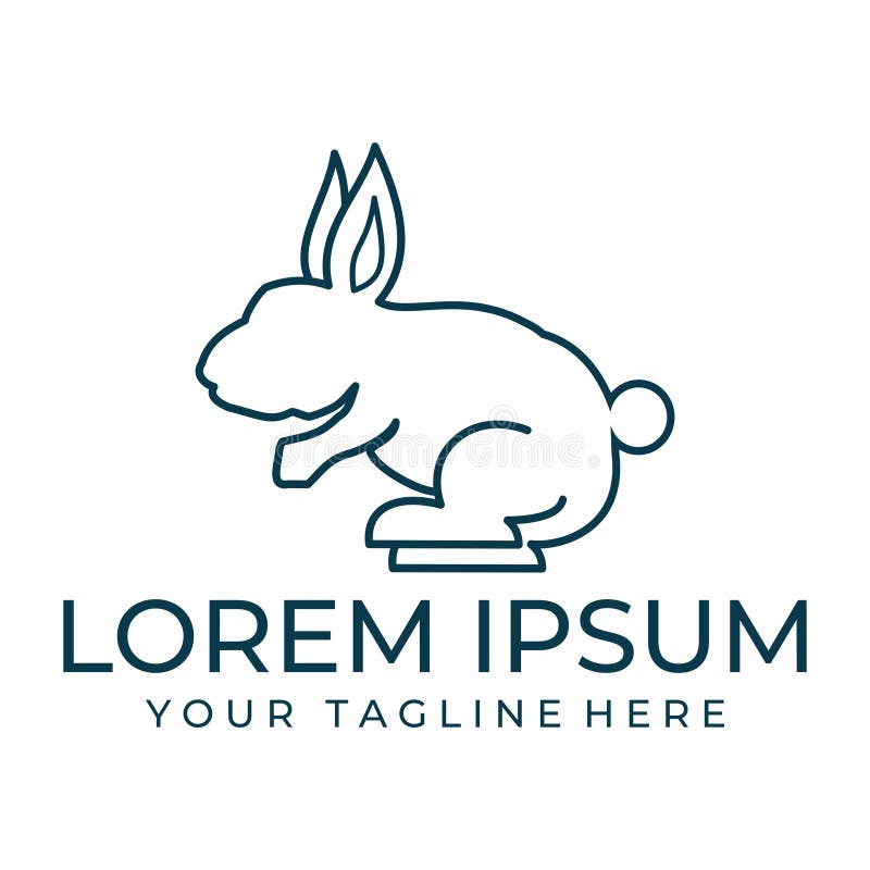 Rabbit Logo Vector Illustrations Design Stock Illustration ...