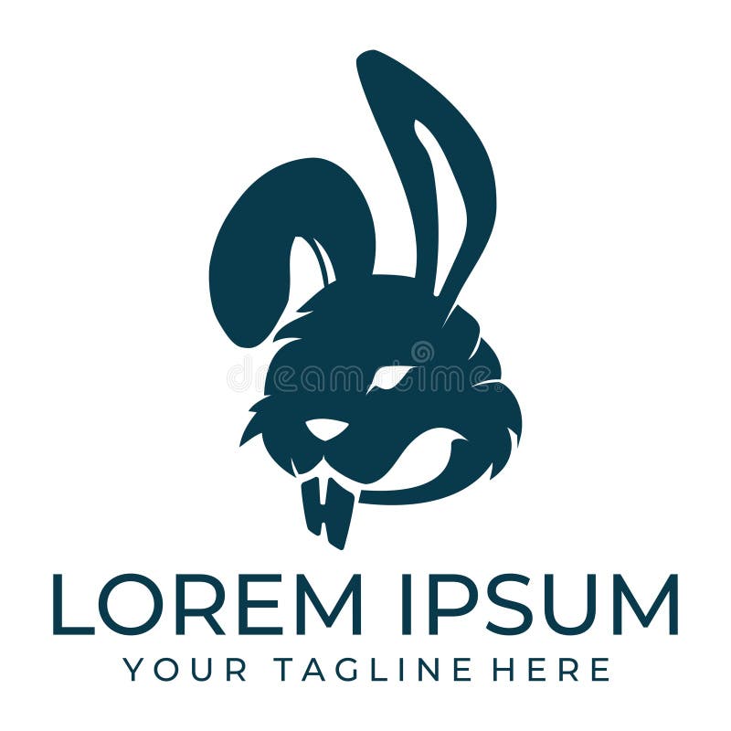 Rabbit Logo Vector Illustrations Design Stock Vector - Illustration of ...