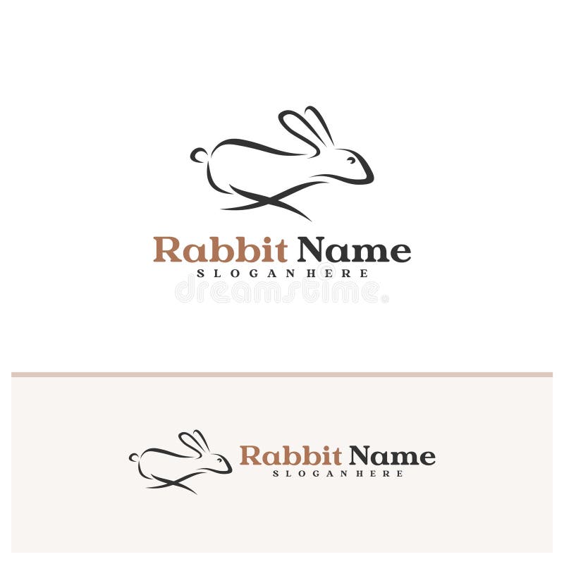 Rabbit Logo Vector Template, Creative Rabbit Head Logo Design Concepts ...