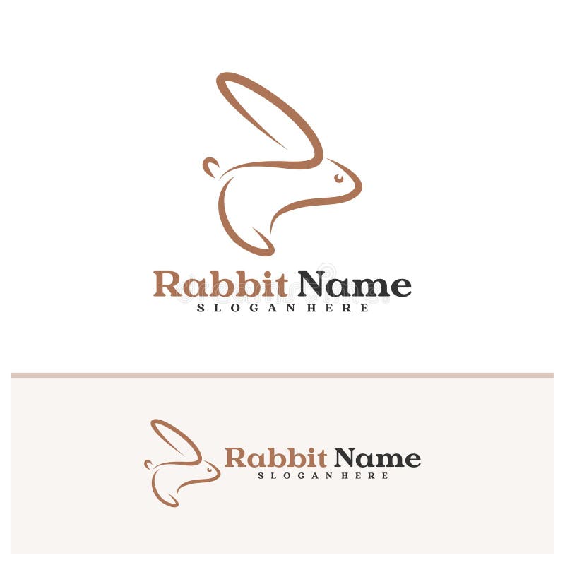 Rabbit Logo Vector Template, Creative Rabbit Head Logo Design Concepts ...