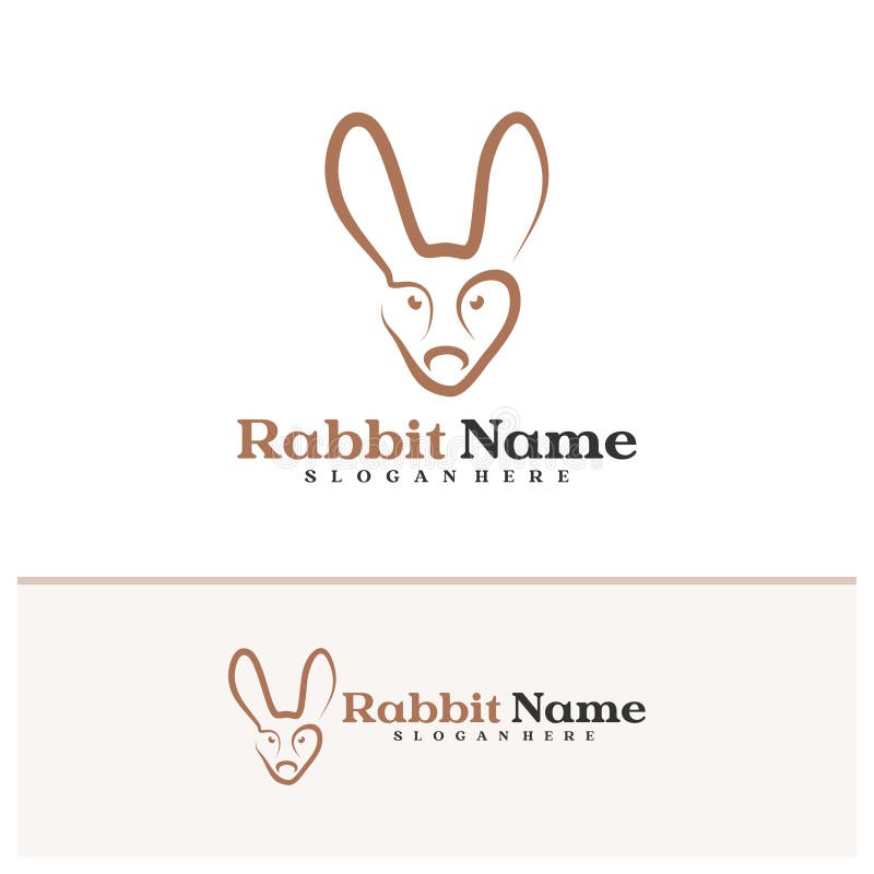 Rabbit Logo Vector Template, Creative Rabbit Head Logo Design Concepts ...