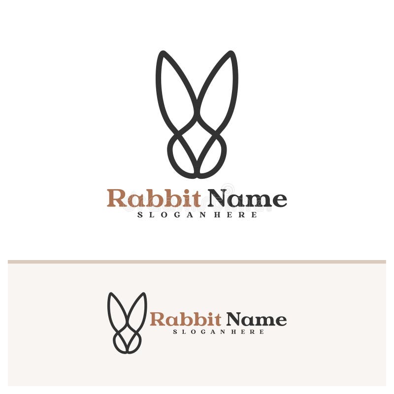 Rabbit Logo Vector Template, Creative Rabbit Head Logo Design Concepts ...