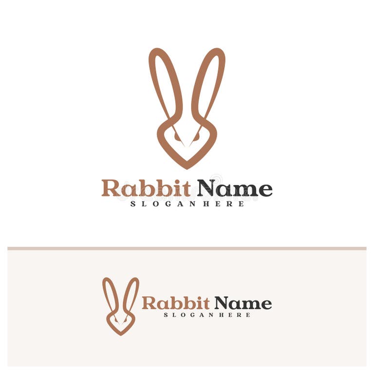 Rabbit Logo Vector Template, Creative Rabbit Head Logo Design Concepts ...