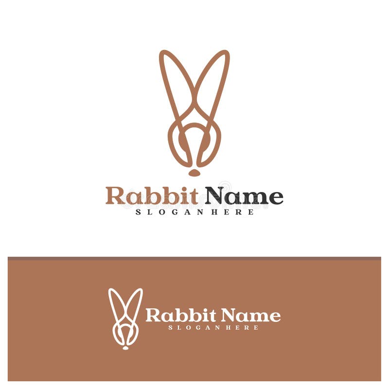Rabbit Logo Vector Template, Creative Rabbit Head Logo Design Concepts ...