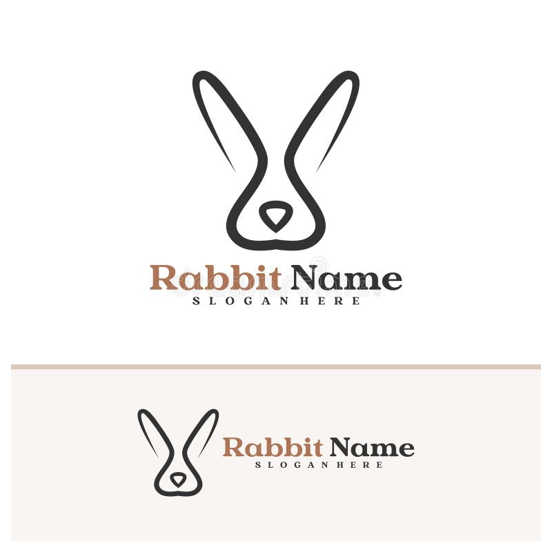 Rabbit Logo Vector Template, Creative Rabbit Head Logo Design Concepts ...