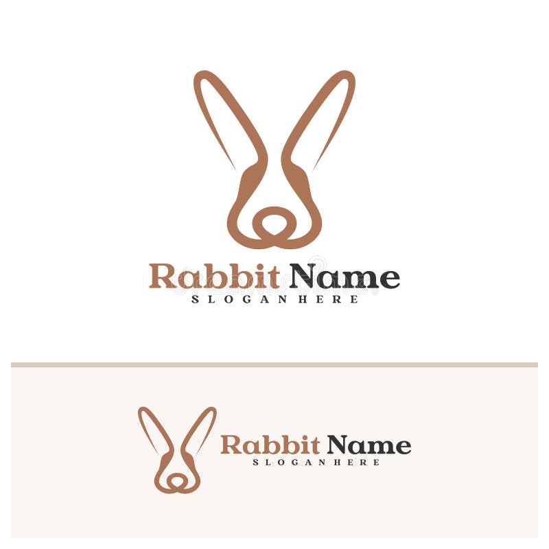 Rabbit Logo Vector Template, Creative Rabbit Head Logo Design Concepts ...