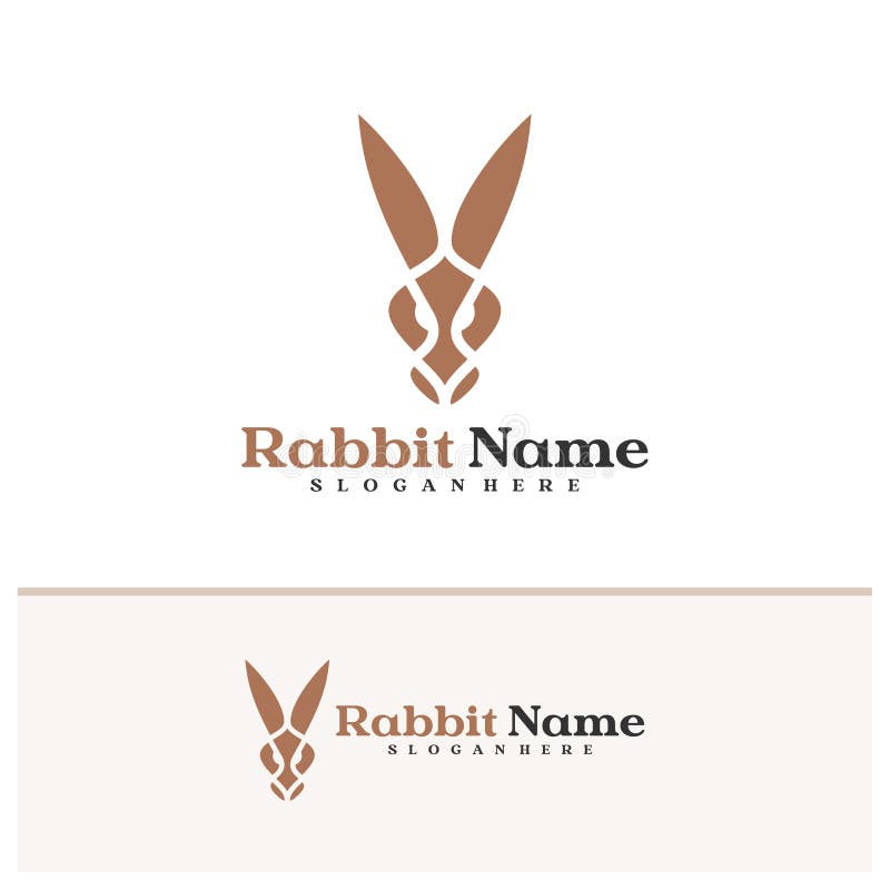 Rabbit Logo Vector Template, Creative Rabbit Head Logo Design Concepts ...