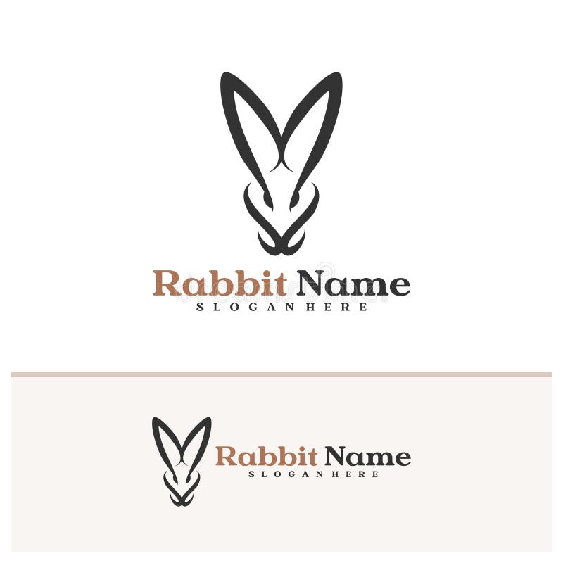 Rabbit Logo Vector Template, Creative Rabbit Head Logo Design Concepts ...