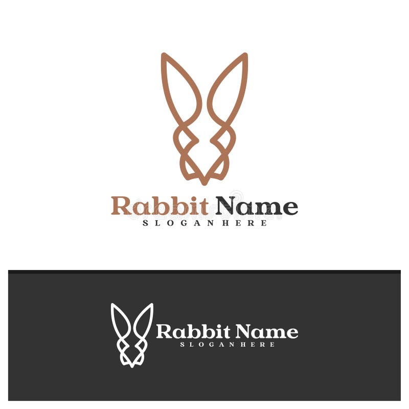 Rabbit Logo Vector Template, Creative Rabbit Head Logo Design Concepts ...