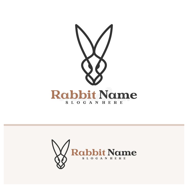 Rabbit Logo Vector Template, Creative Rabbit Head Logo Design Concepts ...