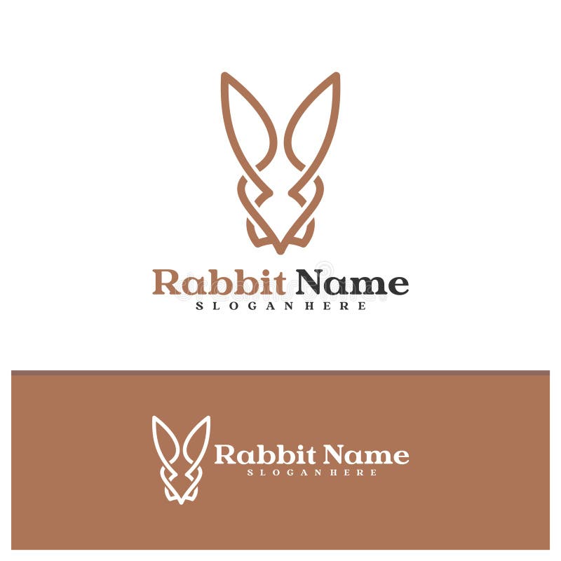 Rabbit Logo Vector Template, Creative Rabbit Head Logo Design Concepts ...