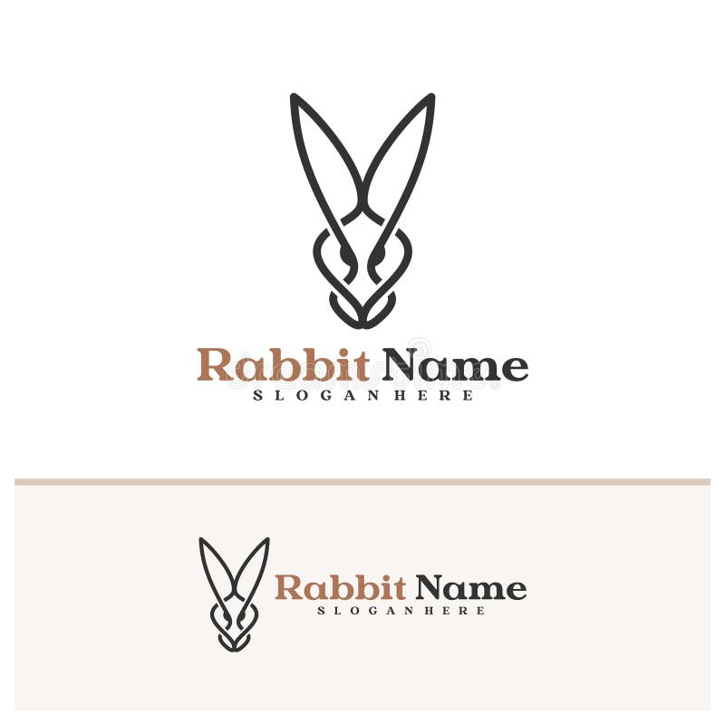 Rabbit Logo Vector Template, Creative Rabbit Head Logo Design Concepts ...