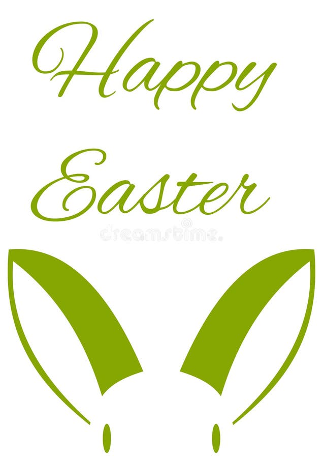 Easter Time Card with Rabbit. Stock Illustration - Illustration of time ...