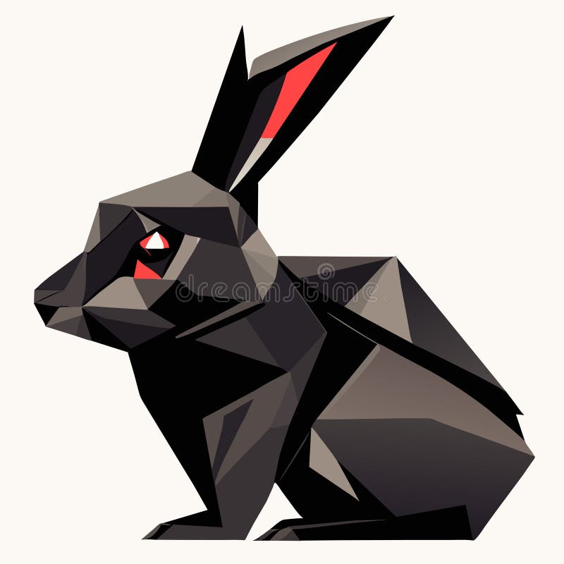 Rabbit in a Low Poly Style. Vector Illustration for Your Design Stock ...