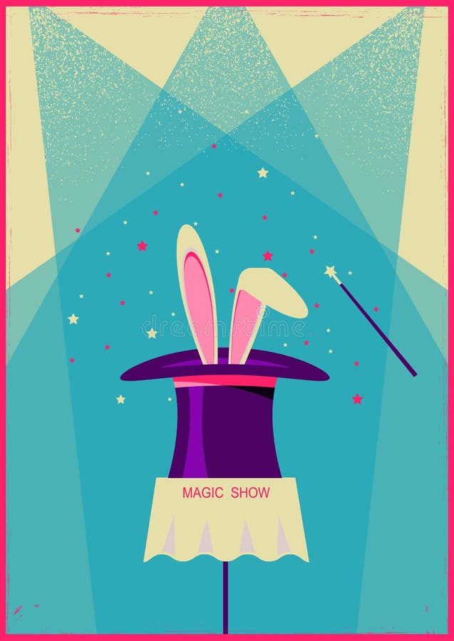 Magic Show Poster Design Template. Magic Show Flyer Design with Magic ...
