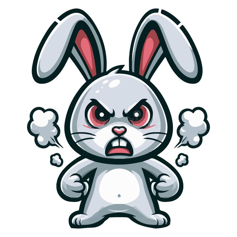 Rabbit Mascot Character Sticker Vector Design Stock Vector ...