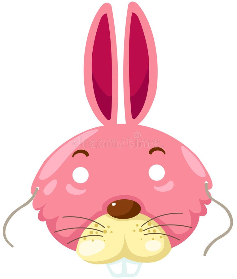 Rabbit Face Elements. Vector Illustration. Animal Character Ears and ...