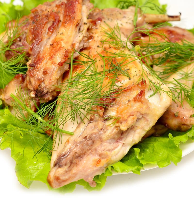 Rabbit meat stock image. Image of grilled, dinner, food - 27883157
