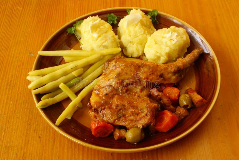 Rabbit meat stock image. Image of simmered, potatoes, stew - 8869571