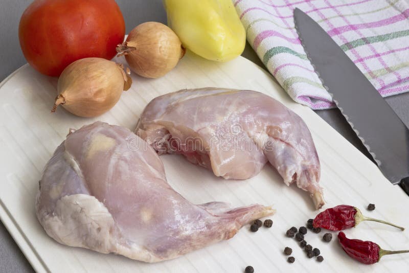 Rabbit meat stock photo. Image of uncooked, bone, domestic - 43405042