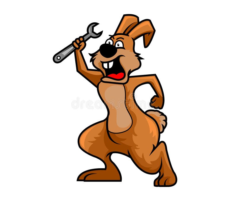 Rabbit Mechanic stock vector. Illustration of animal - 54932283