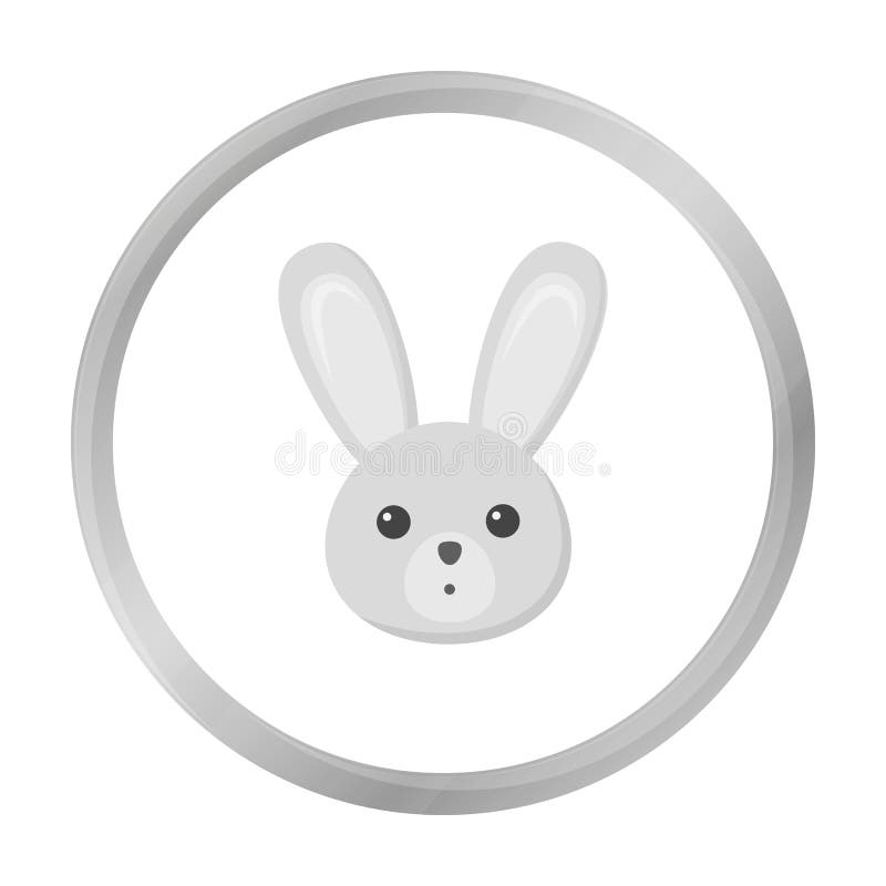 Gray Rabbit.Animals Single Icon in Cartoon Style Rater,bitmap Symbol ...