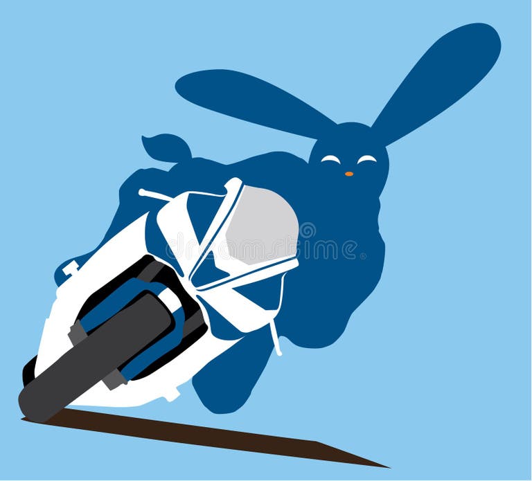Rabbit Motorcycle Stock Illustrations – 166 Rabbit Motorcycle Stock ...