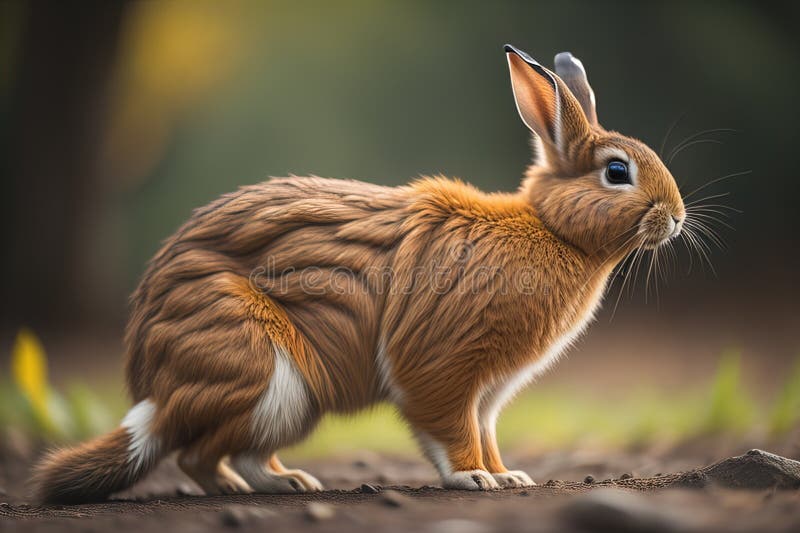 Rabbit in the Mountains at Sunset. Cute Rabbit in the Mountains Stock ...