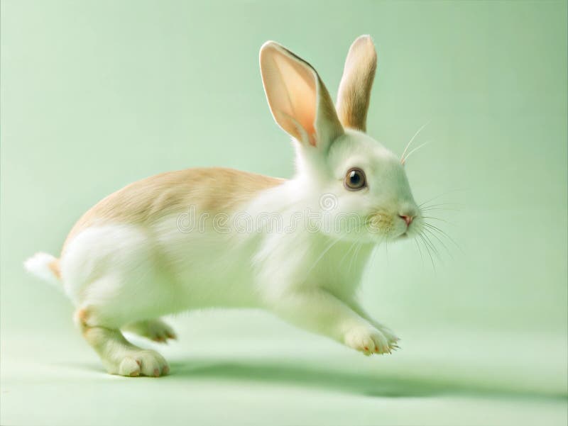 Rabbit in Natural Environment Stock Illustration - Illustration of ...