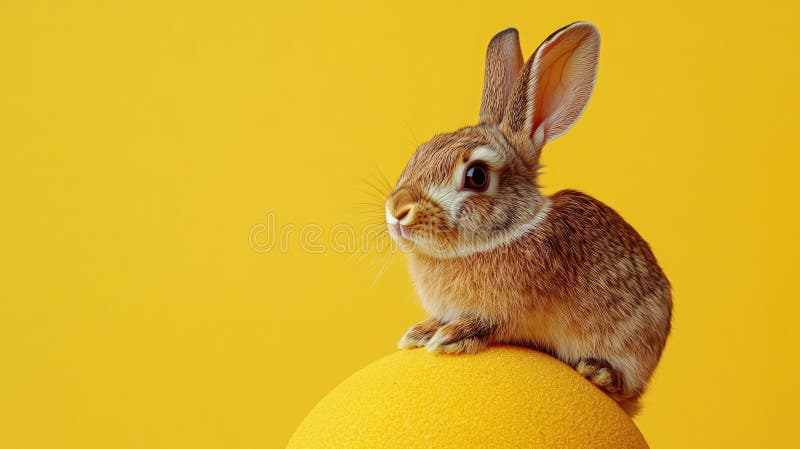 Rabbit on Orange stock image. Image of surface, cute - 374594703