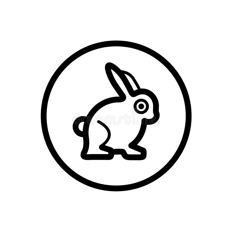 Rabbit. outline stock vector. Illustration of isolated - 17831723