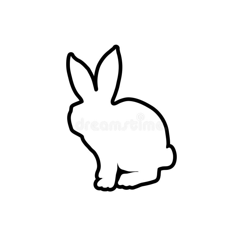 Rabbit Outline Icon Design Template Vector Isolated Stock Illustration ...