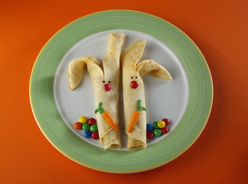 Rabbit pancakes stock image. Image of feast, blue, cook - 35666669