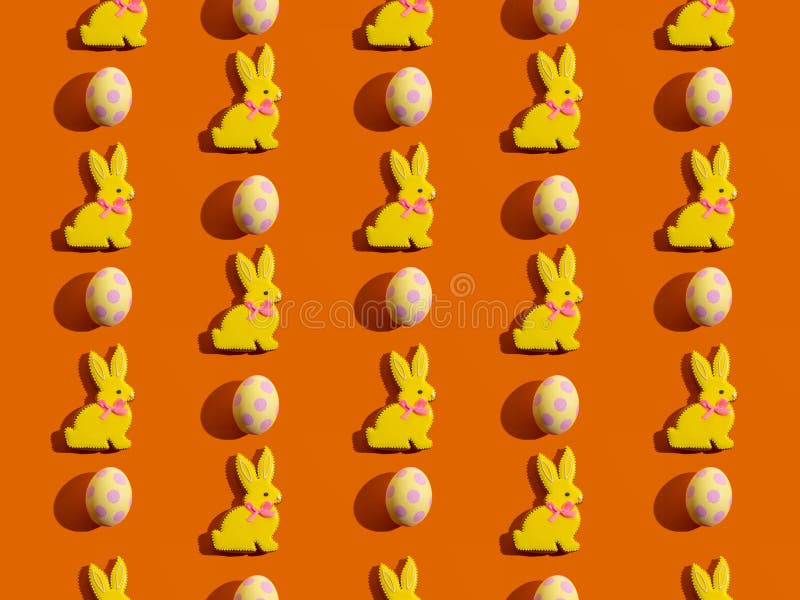 Rabbit Pattern Abstract Background Yellow Orange Stock Photo - Image of ...