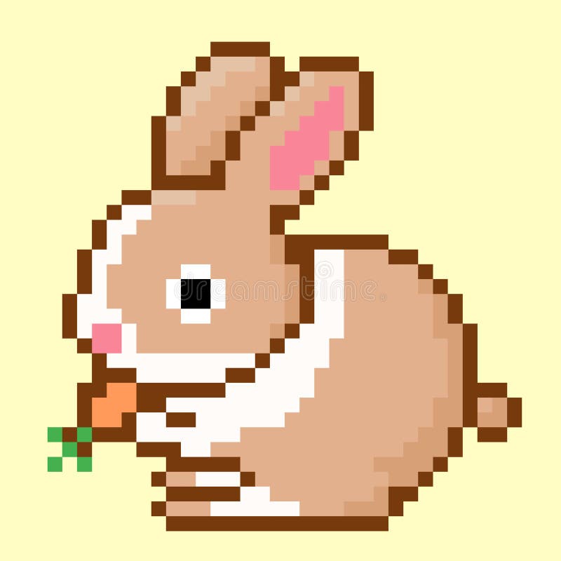 Bunny Pattern. Pixel Rabbit Image Stock Illustration - Illustration of ... Bunny Pattern. Pixel Rabbit Image Stock Illustration - Illustration of ...