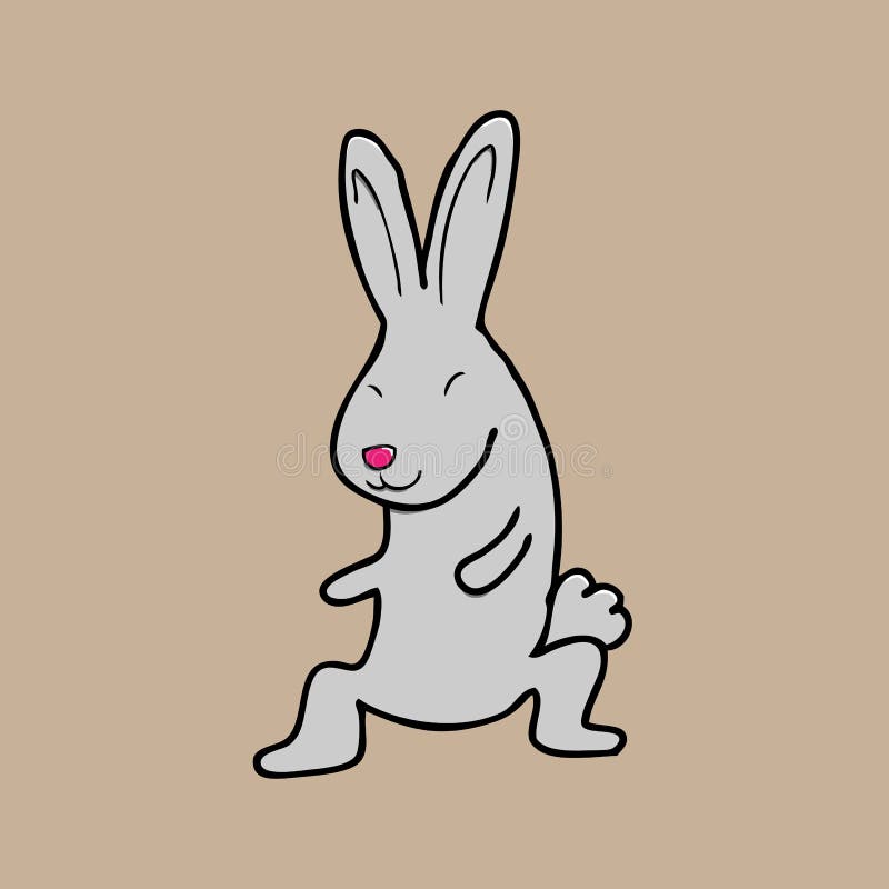 Rabbit pink nose stock illustration. Illustration of beautiful - 44108505