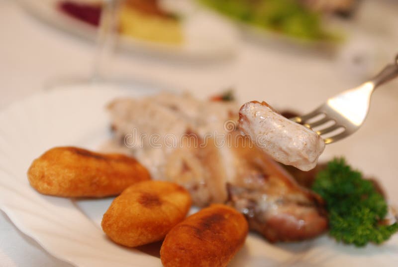 Rabbit in piquant sauce stock image. Image of fresh, food - 12743029