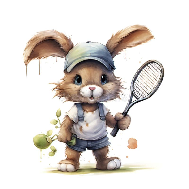 Rabbit Playing Tennis Stock Illustrations – 59 Rabbit Playing Tennis ...