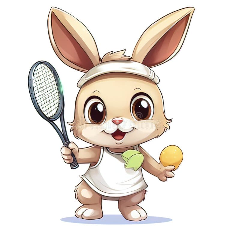 Rabbit Playing Tennis Stock Illustrations – 34 Rabbit Playing Tennis ...
