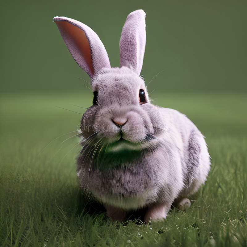 Rabbit, a Popular Pet Sitting on Grass, Symbol of Easter Ai Generated ...