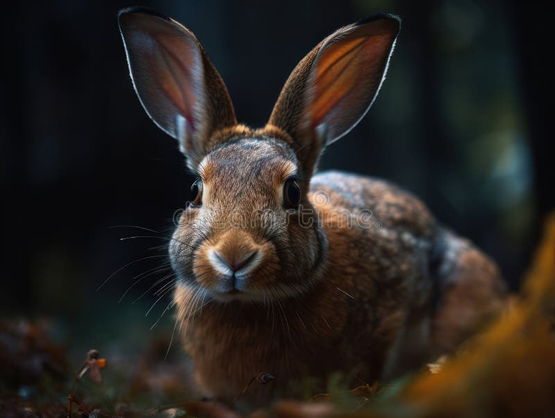 Rabbit Portrait Created with Generative AI Technology Stock ...