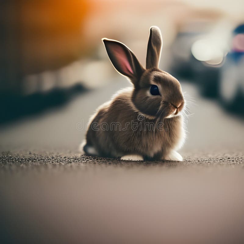 Rabbit portrait. stock illustration. Illustration of brown - 275296881