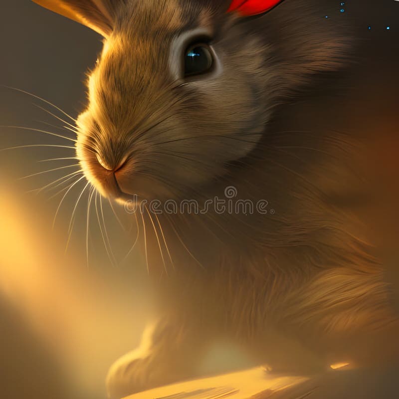 Rabbit portrait. stock illustration. Illustration of bunny - 275050177
