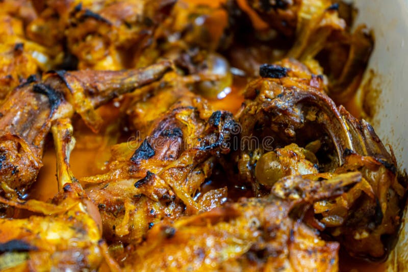 Rabbit prepared in oven stock image. Image of delicious - 180422383