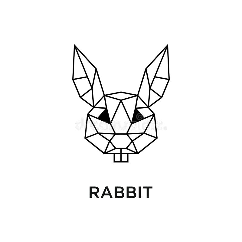 Rabbit polygon 2 stock vector. Illustration of polygonal - 54504592
