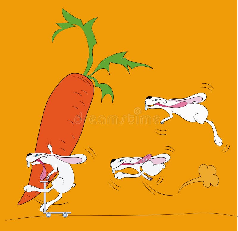 Rabbit race stock vector. Illustration of concept, holiday - 8427387