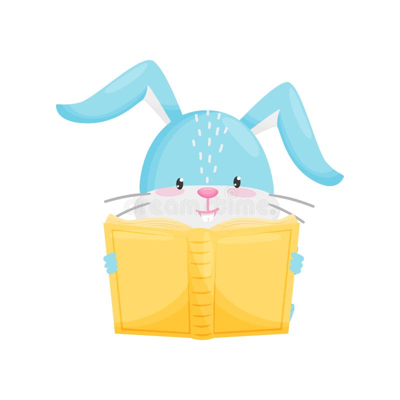 Cartoon Rabbit Reading Book Stock Illustrations – 452 Cartoon Rabbit ...