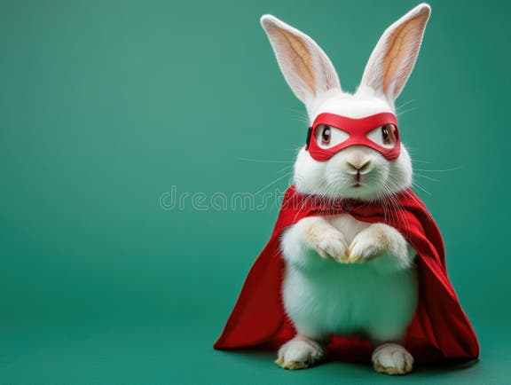 Rabbit in Red Cape stock photo. Image of cape, book - 385515106